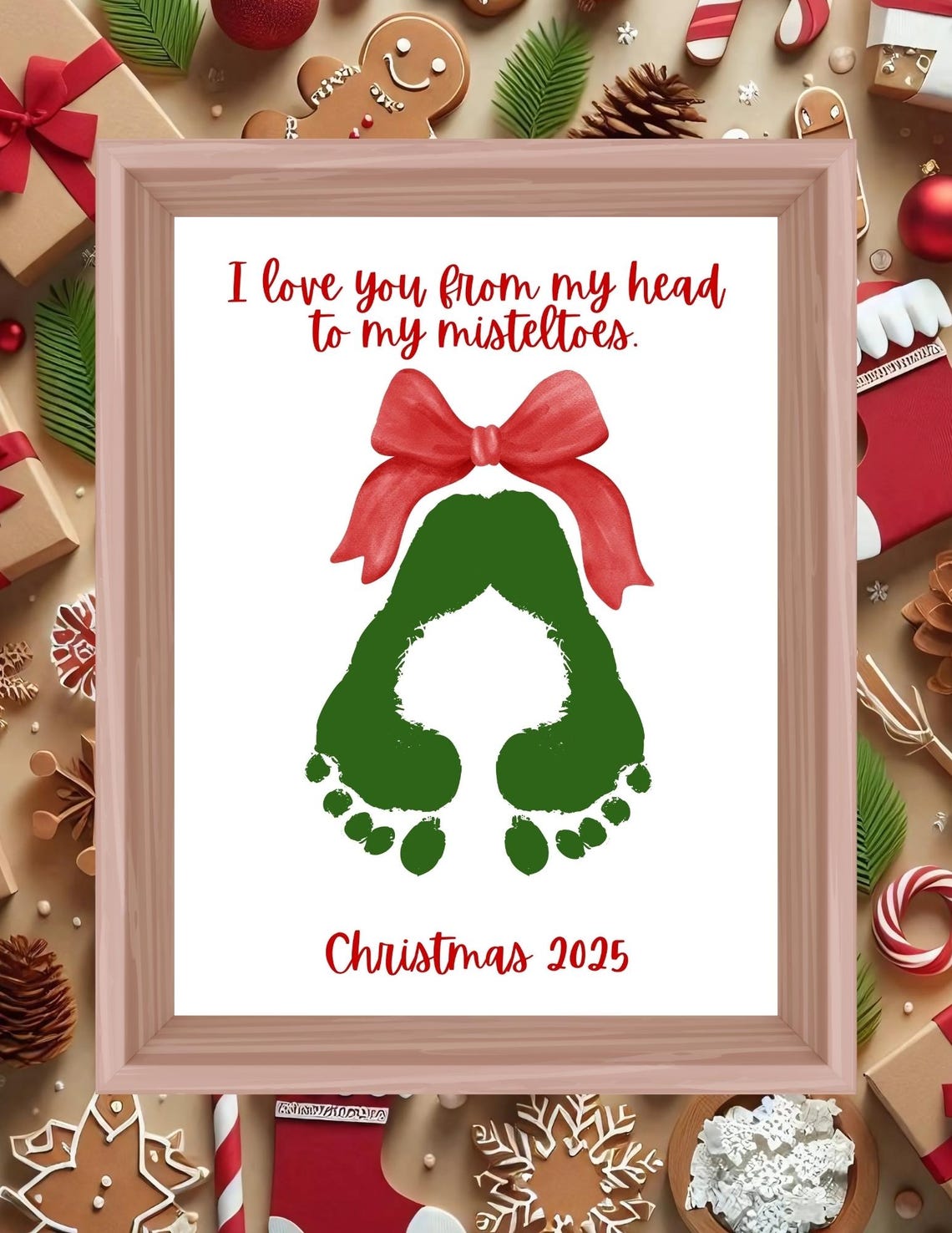 Kids Handprint & Footprint Christmas Craft • DIY Holiday Keepsake ...