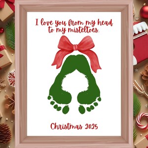 Kids Handprint & Footprint Christmas Craft • DIY Holiday Keepsake ...