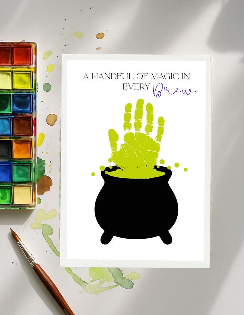 Halloween Handprint Footprint Art: Spooky DIY Keepsake (instant ...
