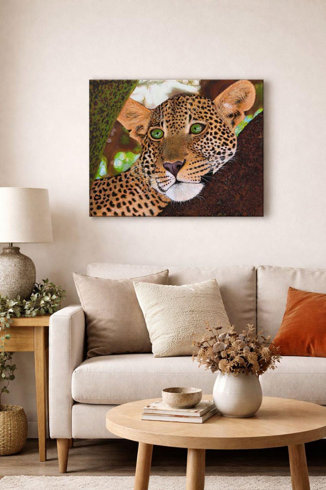 The Leopards Gaze - One of a King Wildlife Painting. Silent Power ...