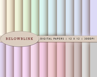 Pastel Digital Paper Pack Scrapbook Papers 24 Jpg Files 12 X - Etsy