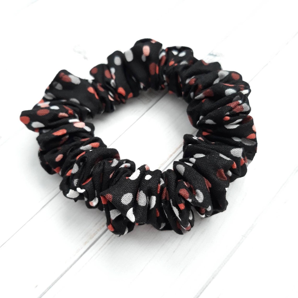 Polka Dots Scrunchie Ponytail Holder Hair Elastic Hair - Etsy