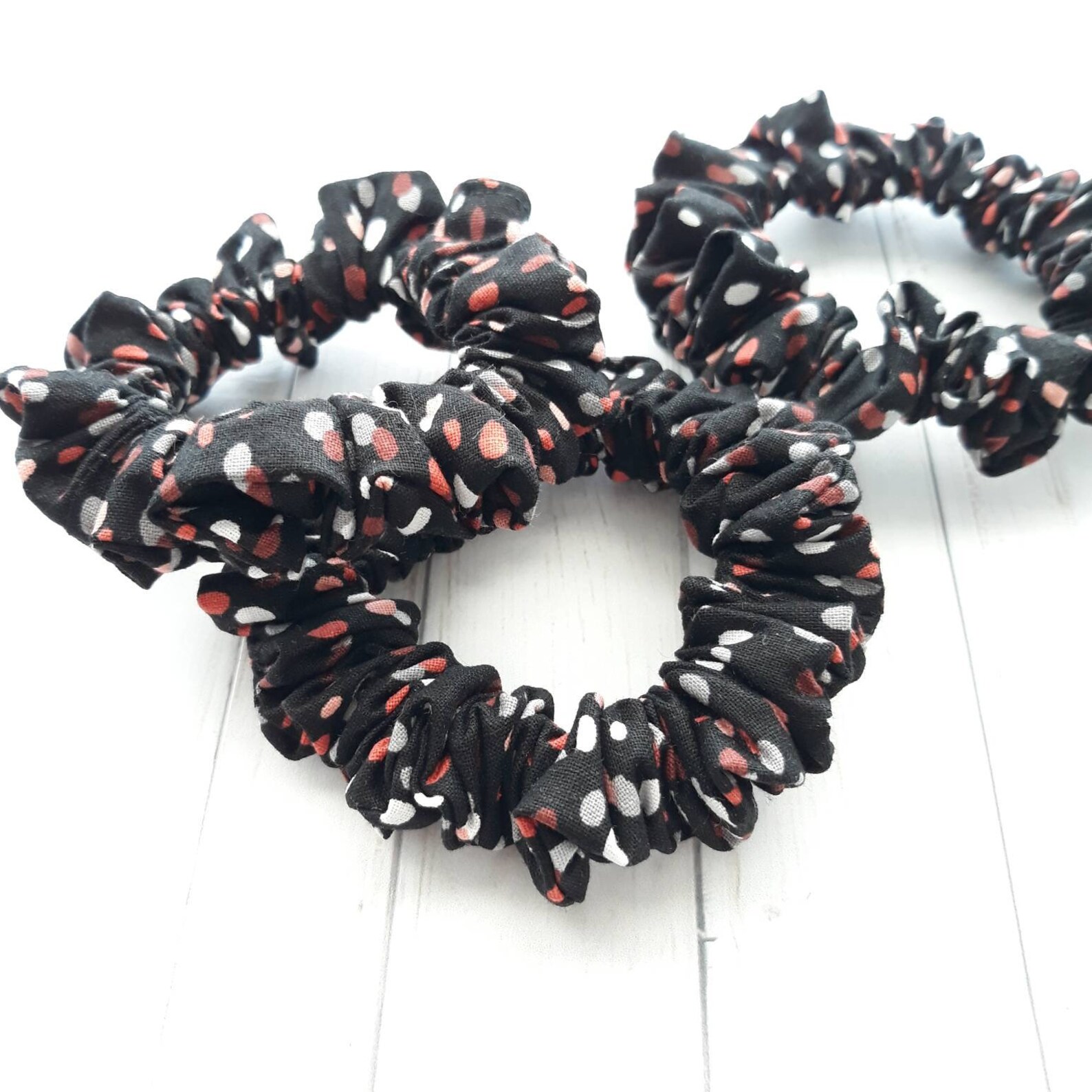 Polka Dots Scrunchie Ponytail Holder Hair Elastic Hair | Etsy