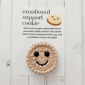 Emotional Support Cookie Crochet Plush Amigurumi - Comforting Handmade ...