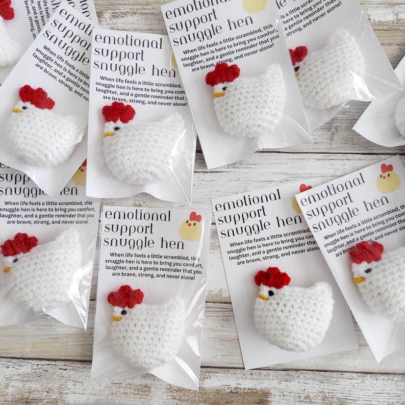 Emotional Support Snuggle Hen Pocket Hug – Crochet Amigurumi Hen With ...