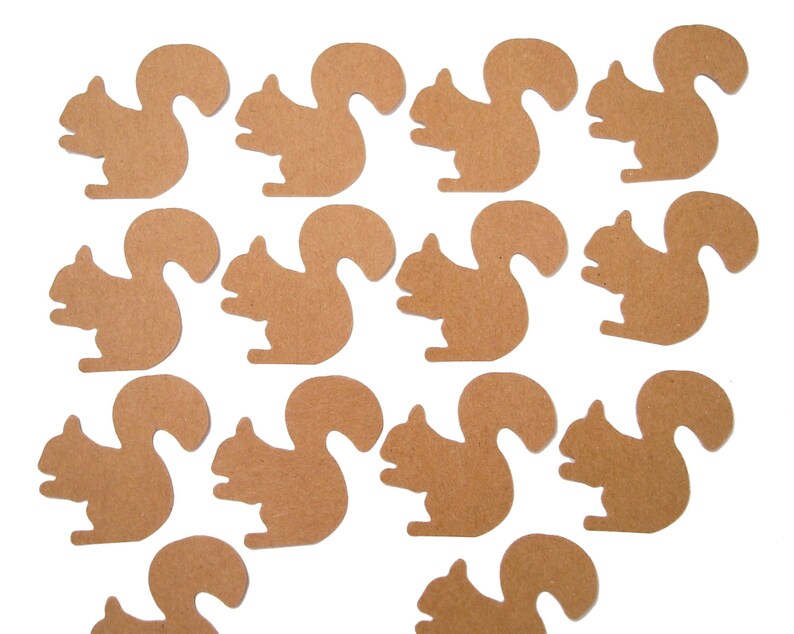 Kraft Paper Squirrel Confetti Birthday Party Decorations - Etsy