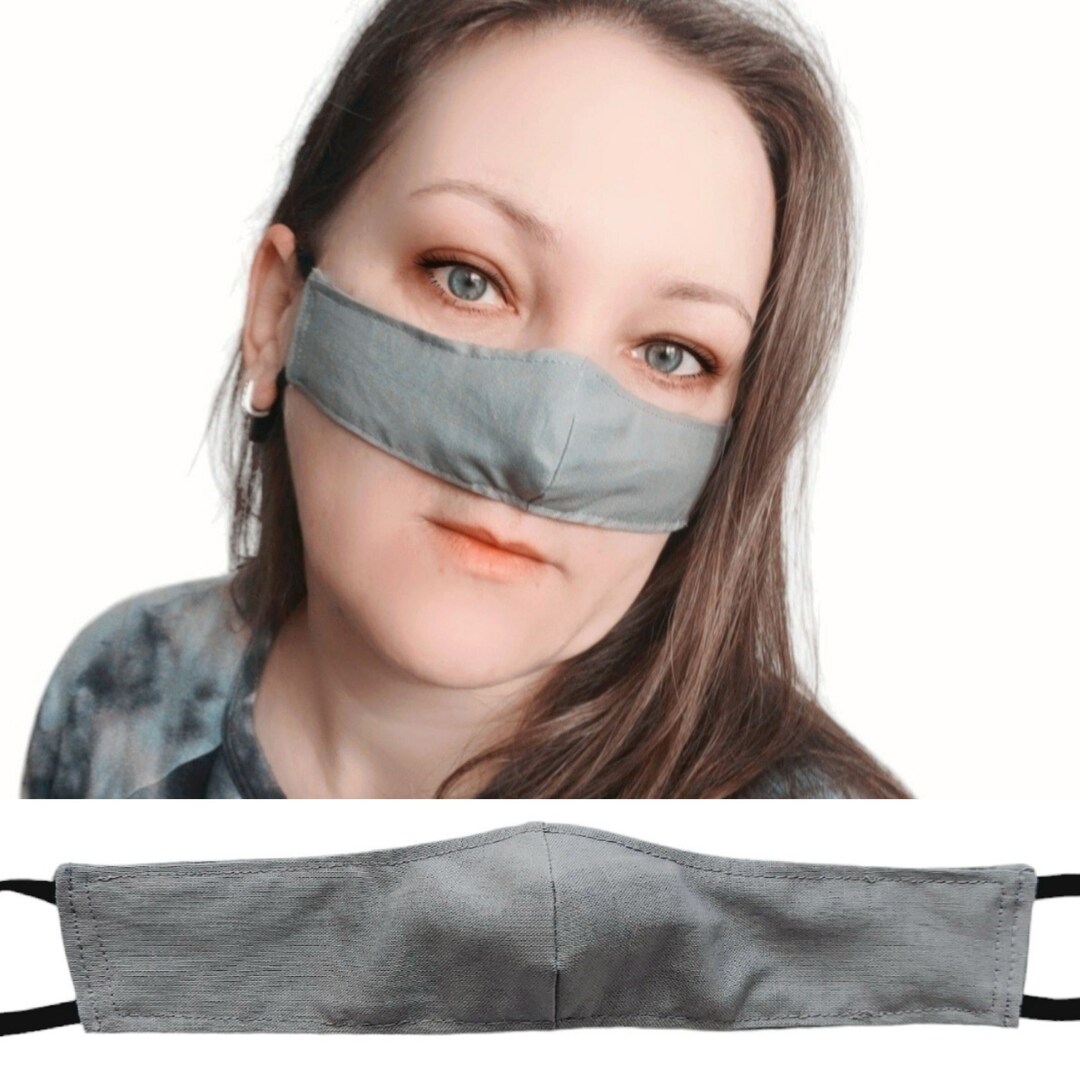 Gray Nose Mask Pollen Protection Dust Cotton Washable Reusable ...
