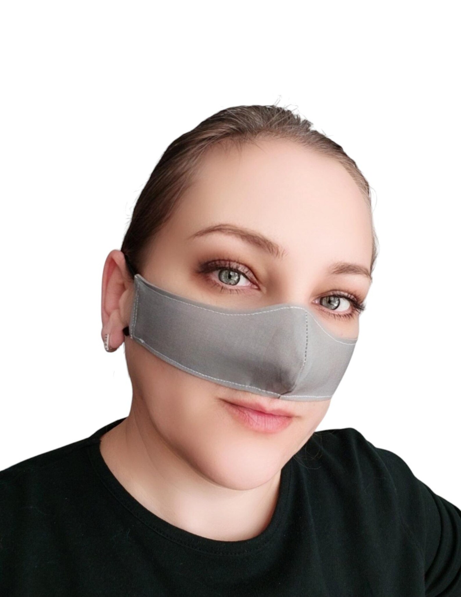 Gray Nose Mask Pollen Protection Dust Cotton Washable Reusable ...