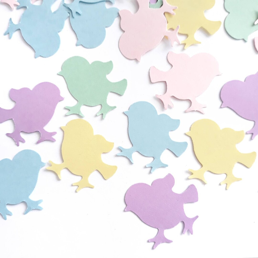 50 Easter Confetti, Baby Chick Confetti, Easter Party Decorations ...