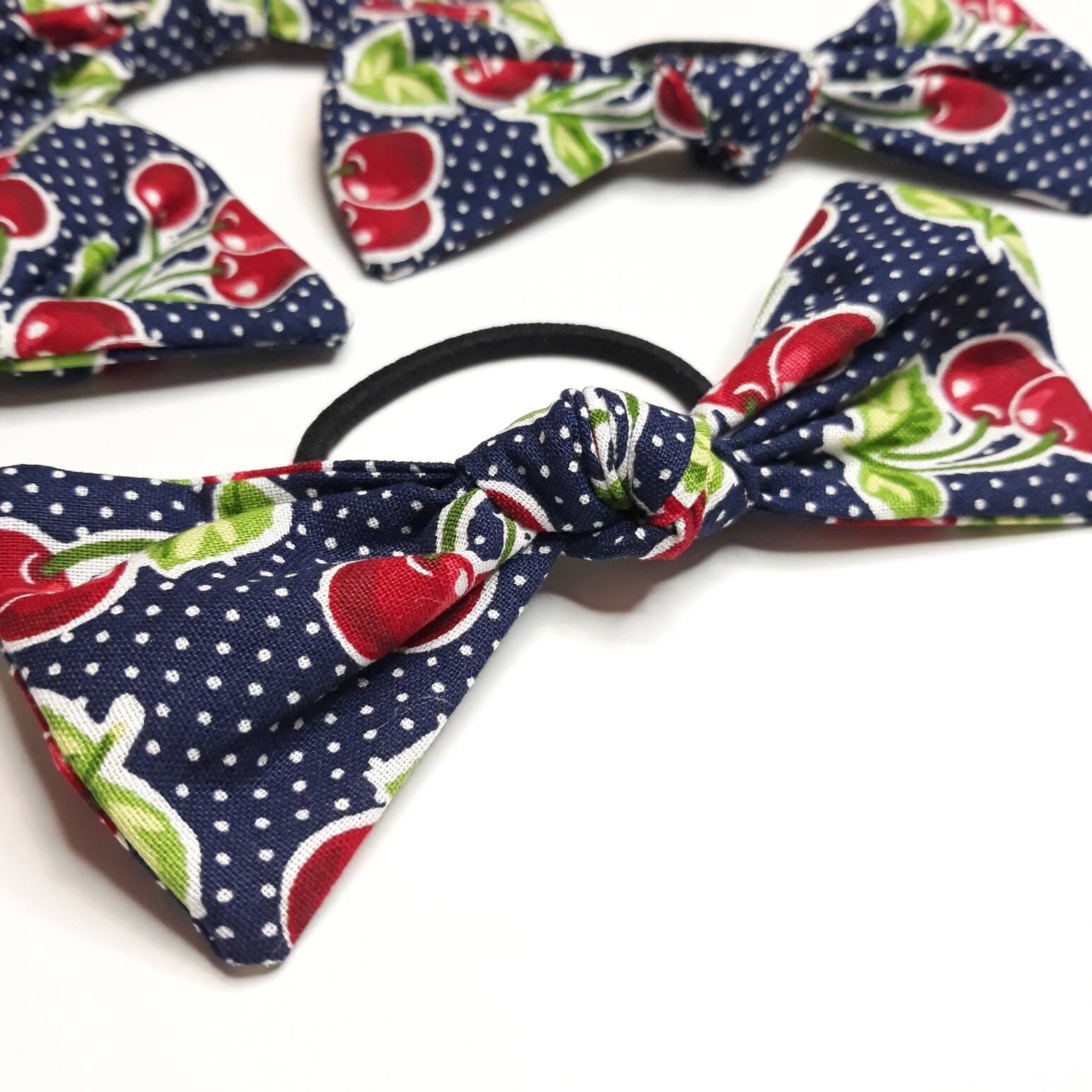 Cherry Top Nudo Lazo de pelo Rockabilly cabello elástico - Etsy México