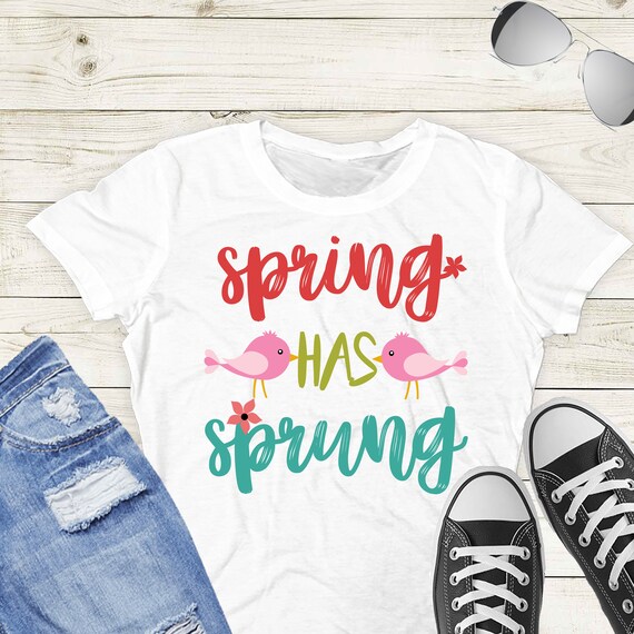 Spring Has Sprung PNG Sublimation Design Clipart Printable Design Birds ...