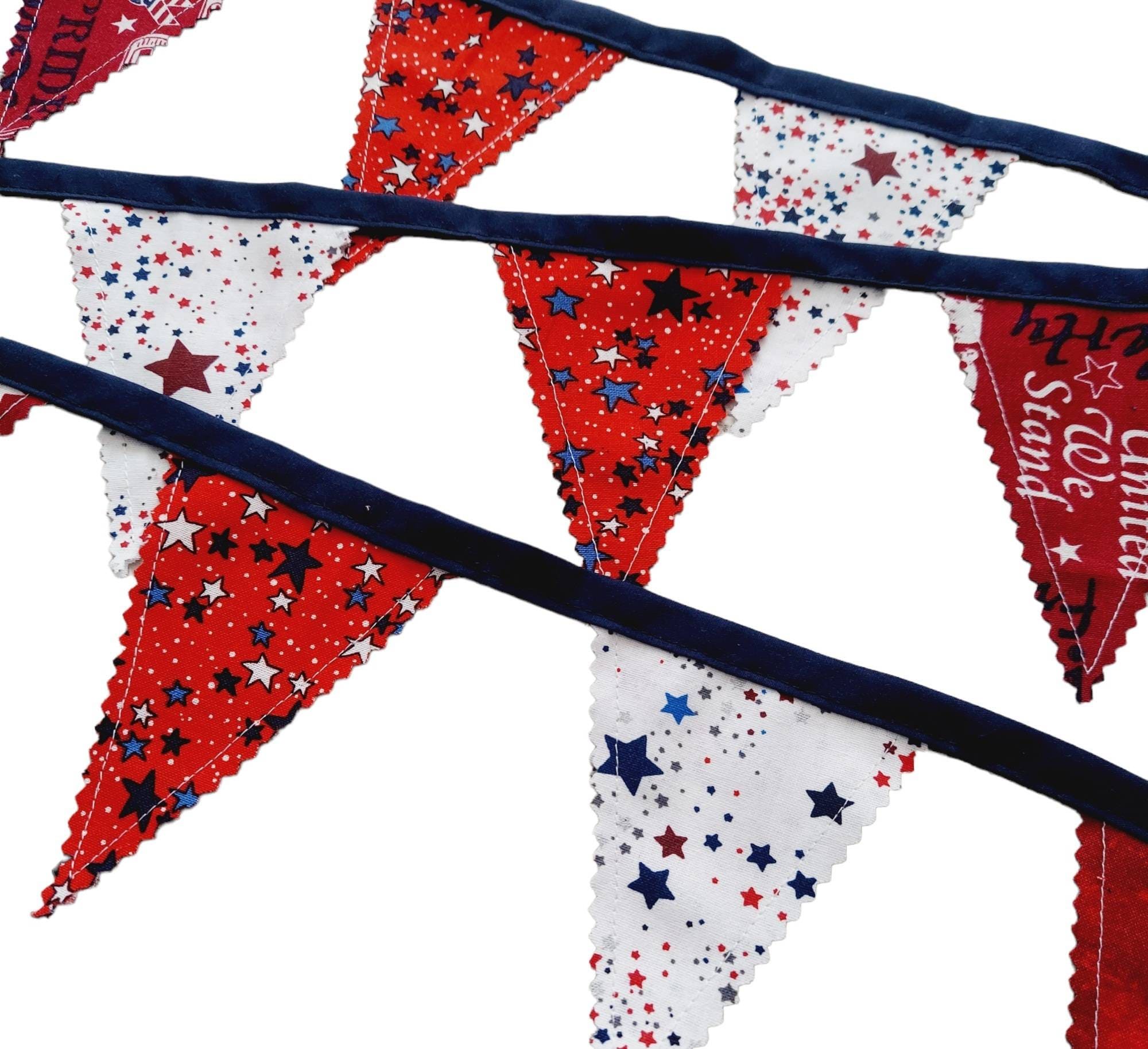 4th of July Garland Bunting Banner Mini Bunting Flags United - Etsy