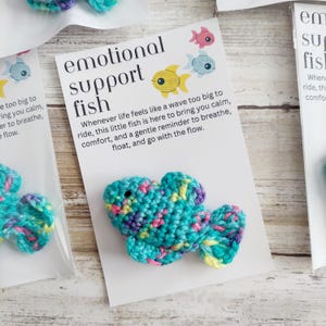 Emotional Support Fish Crochet Pocket Hug – Amigurumi Mental Health ...