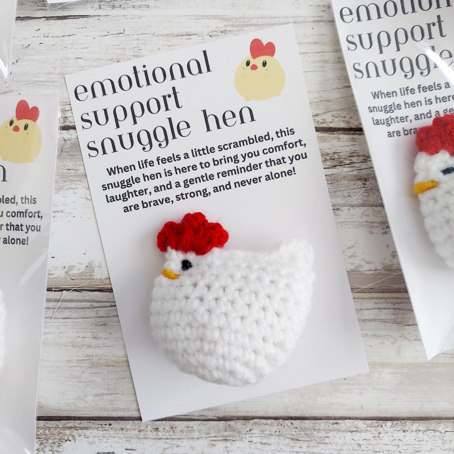 Emotional Support Snuggle Hen Pocket Hug – Crochet Amigurumi Hen With ...