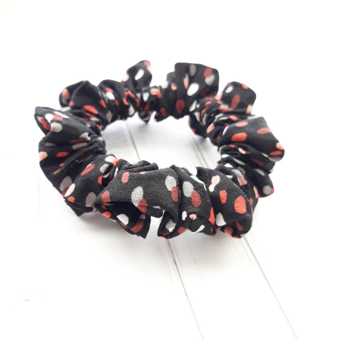 Polka Dots Scrunchie Ponytail Holder Hair Elastic Hair - Etsy