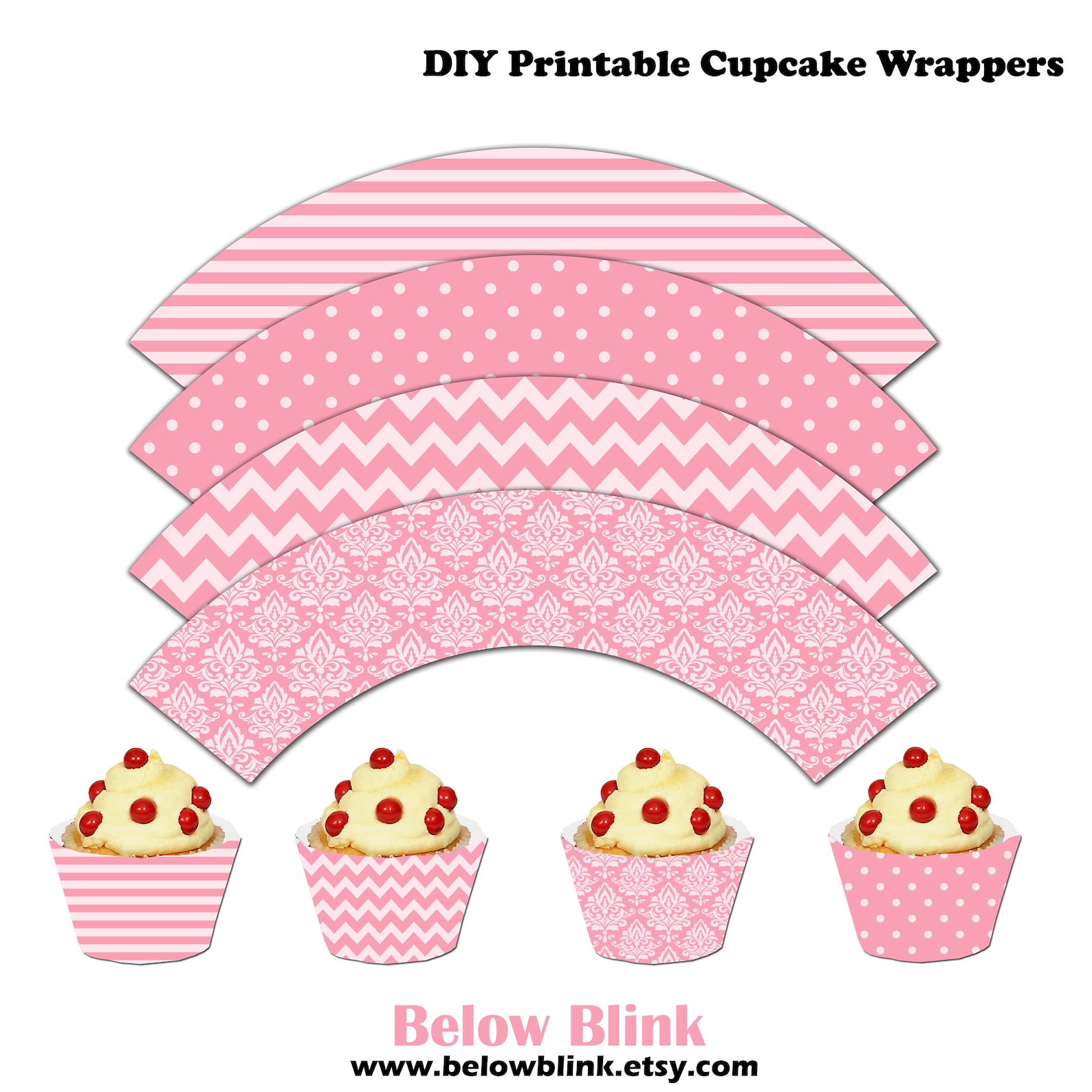 1st Birthday Cupcake Wrappers Birthday Girl Printable Cupcake | Etsy