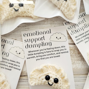 Emotional Support Dumpling Crochet Amigurumi – Pocket Hug Plush With ...