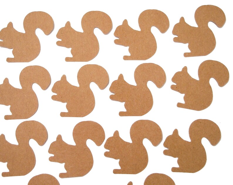 Kraft Paper Squirrel Confetti Birthday Party Decorations - Etsy