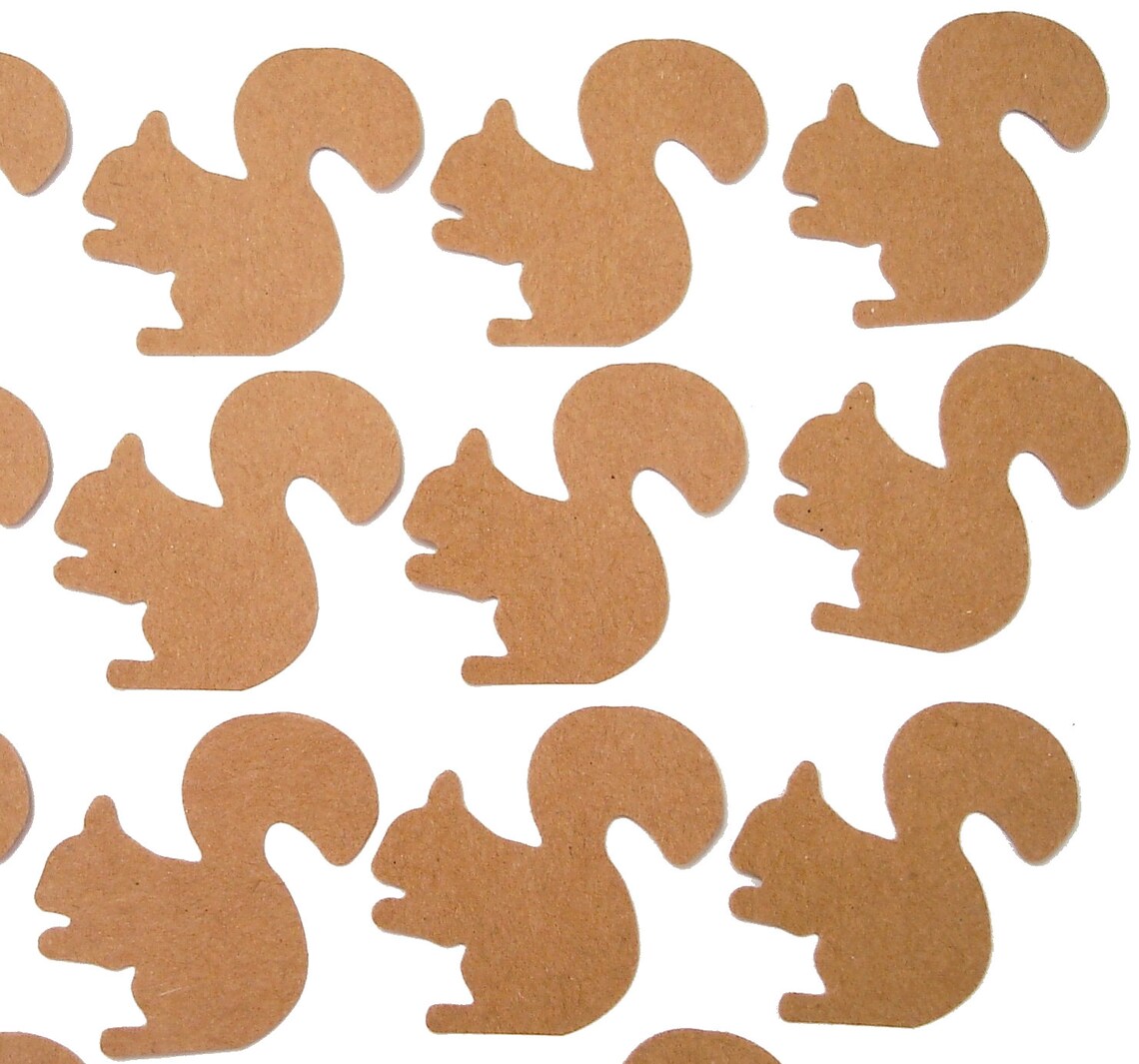 Kraft Paper Squirrel Confetti Birthday Party Decorations - Etsy