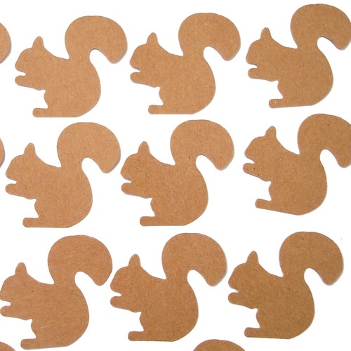 Kraft Paper Squirrel Confetti Birthday Party Decorations - Etsy