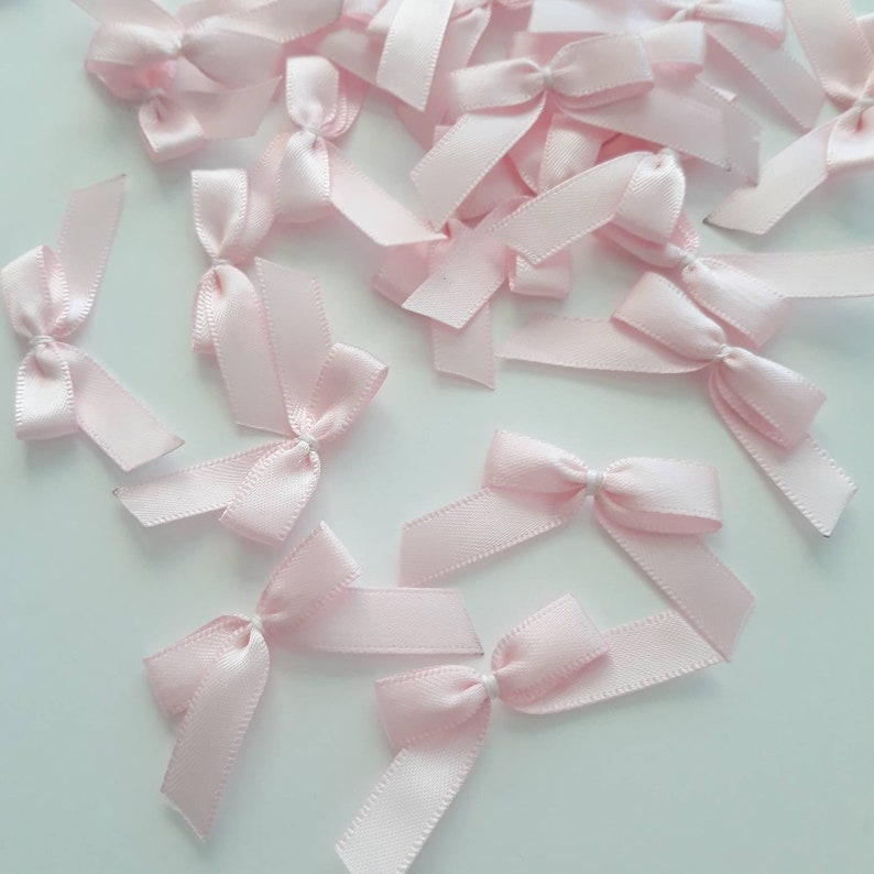 Pastel Mini Bow Embellishments, 12CT Ribbon Bow Applique, Scrapbooking ...