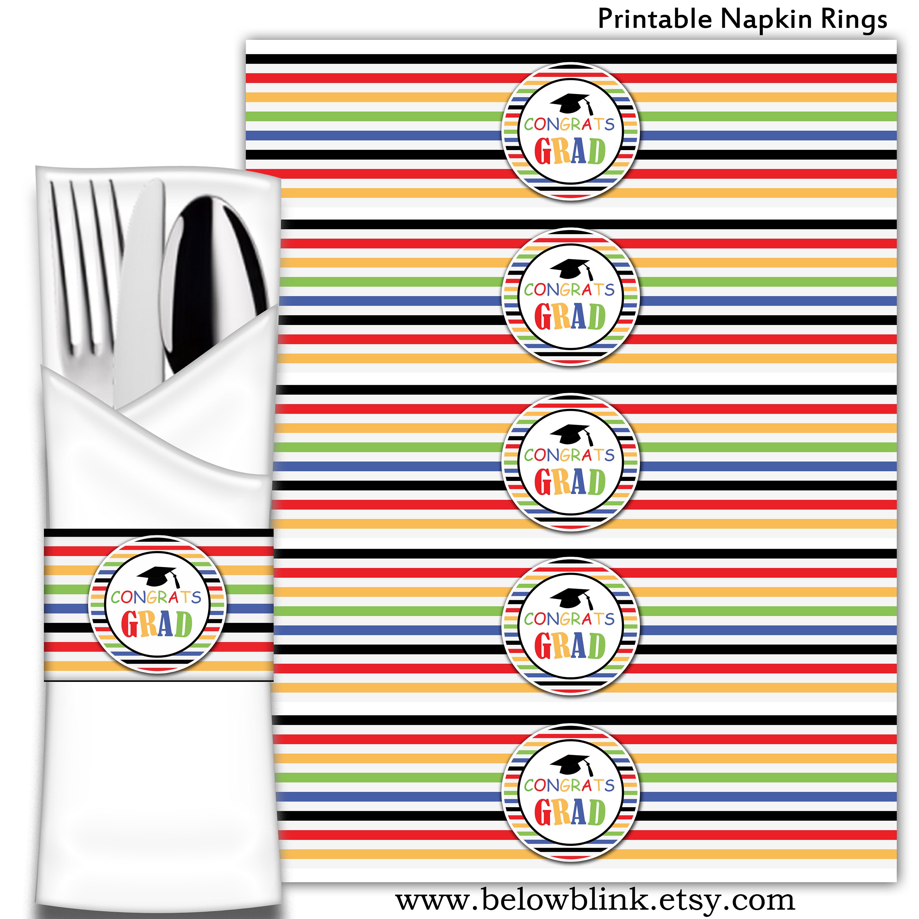 Congrats Grad Water Bottle Labels Printable Water Bottle | Etsy