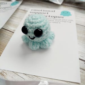 Emotional Support Crochet Octopus Ziggy, Pocket Hug Amigurumi Toy ...