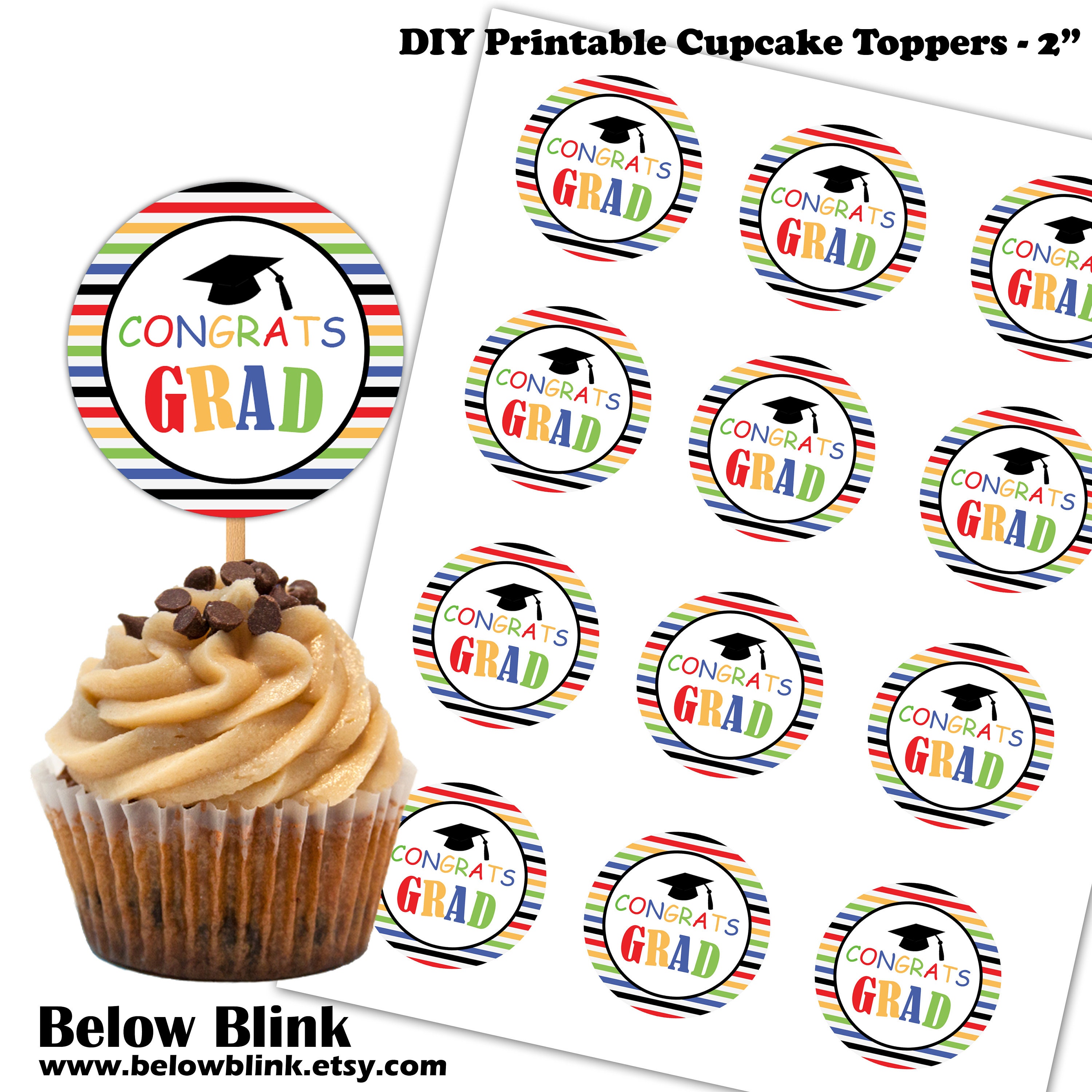 Congrats Grad Water Bottle Labels Printable Water Bottle | Etsy