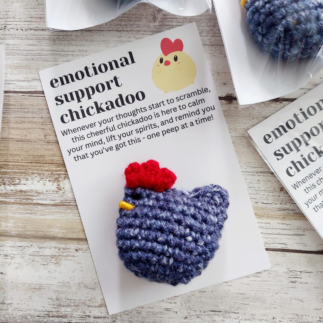 Emotional Support Chickadoo Pocket Hug - Crochet Chicken Amigurumi With ...