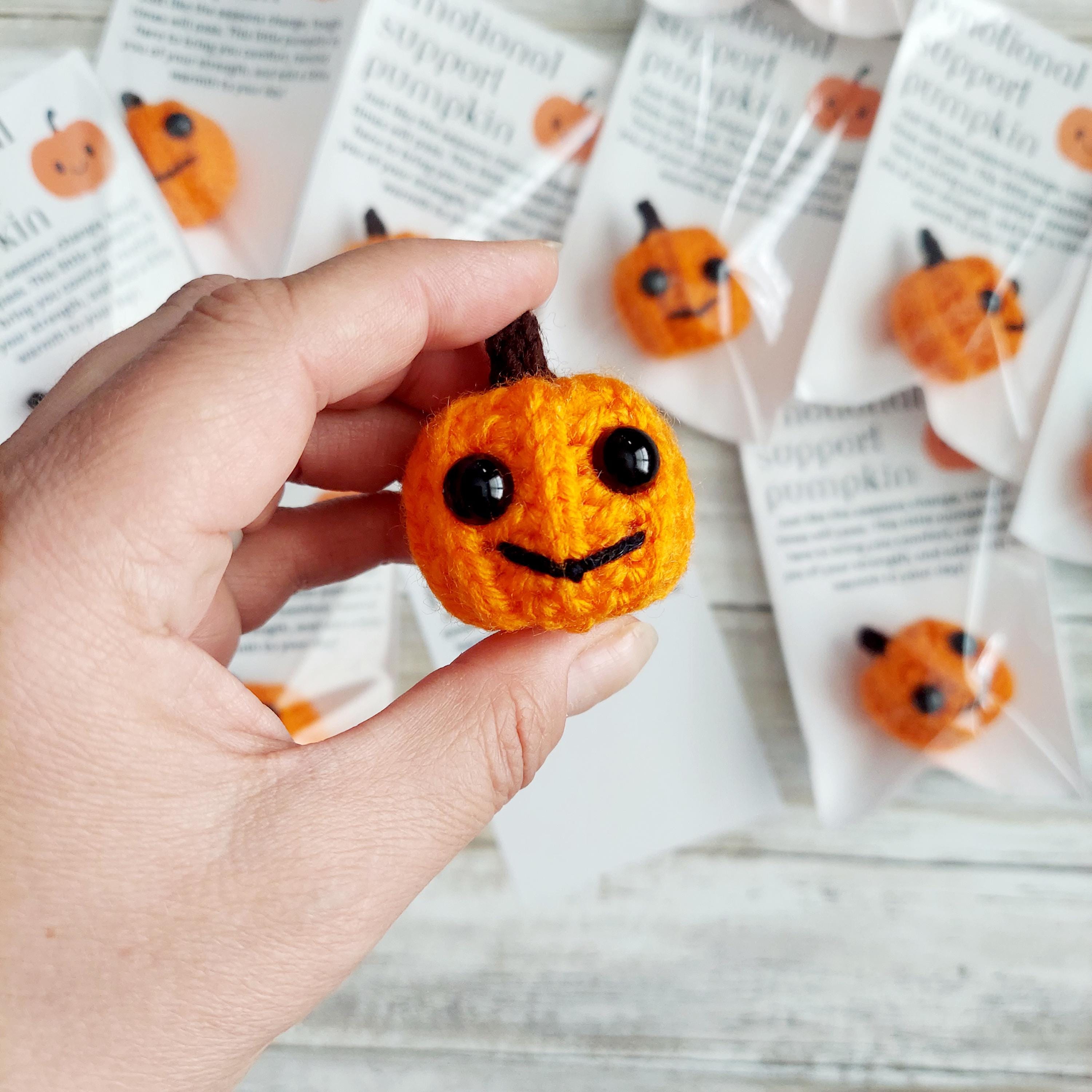 Emotional Support Pumpkin Crochet Amigurumi Pocket Hug - Anxiety ...