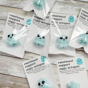 Emotional Support Crochet Octopus Ziggy, Pocket Hug Amigurumi Toy ...