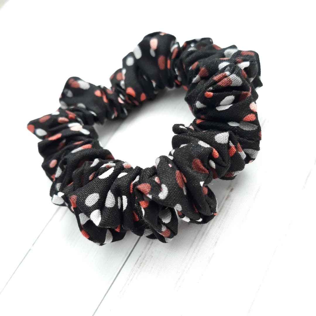 Polka Dots Scrunchie, Ponytail Holder, Hair Elastic, Hair Accessory ...