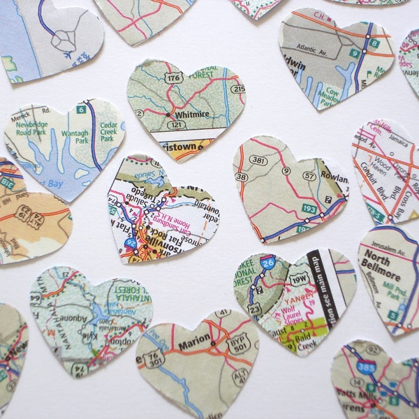 Map Confetti - Etsy