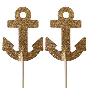 Anchor Cupcake Toppers 12CT, Nautical Baby Shower No1123 - Etsy