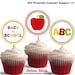 Back to School Cupcake Toppers, Printable Cupcake Toppers, Favor Tags ...