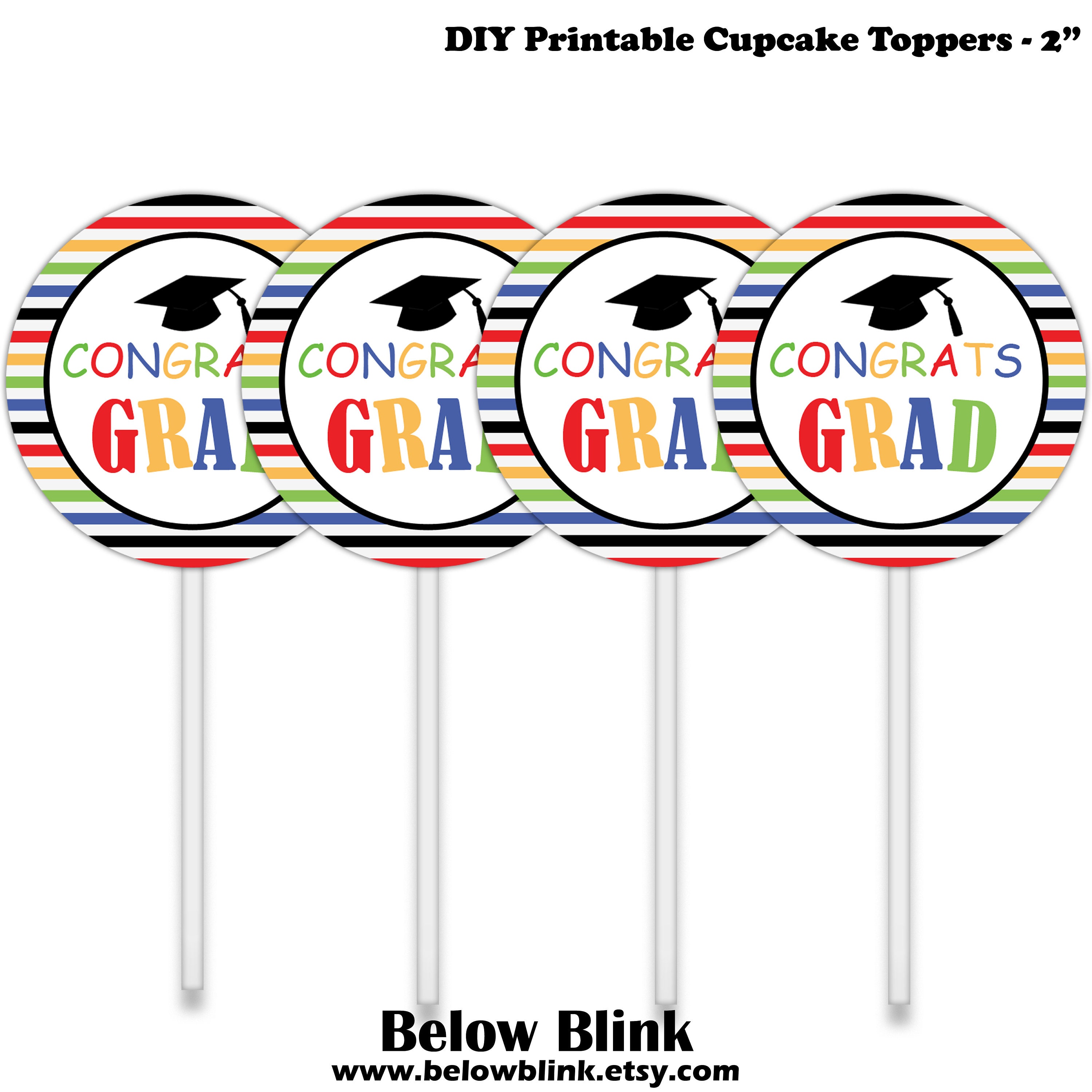 Congrats Grad Water Bottle Labels Printable Water Bottle | Etsy