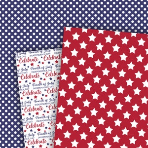 4th of July Digital Paper, Seamless Backgrounds, Scrapbook Paper ...