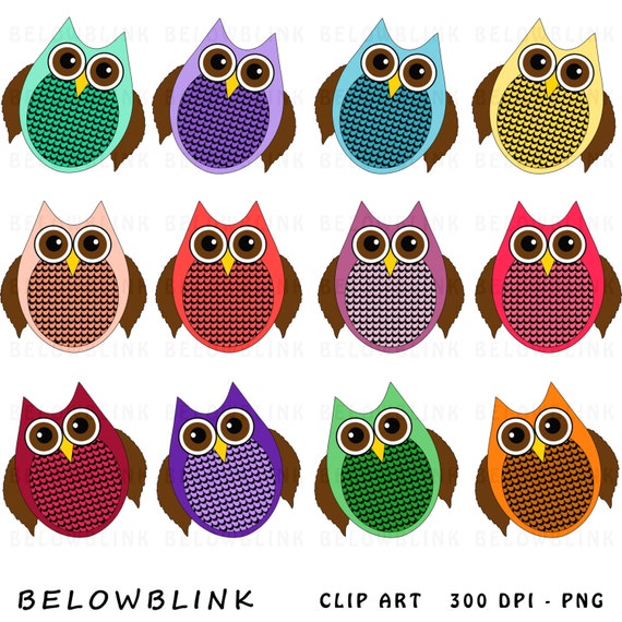 Owl Digital Clip Art Commercial Use - Instant Download - DP272 by ...