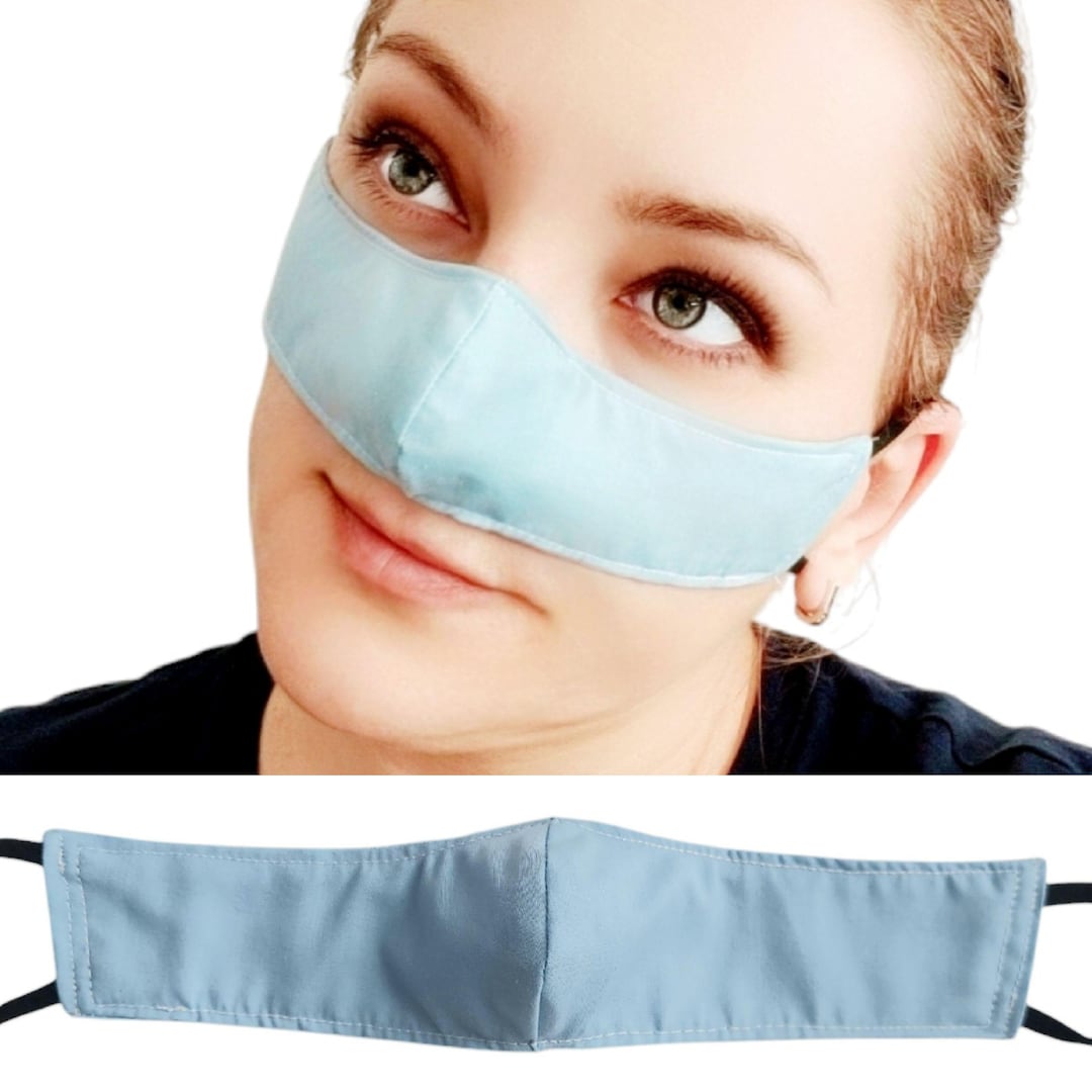 Light Blue Nose Mask Pollen Protection Dust Cotton Washable Reusable ...