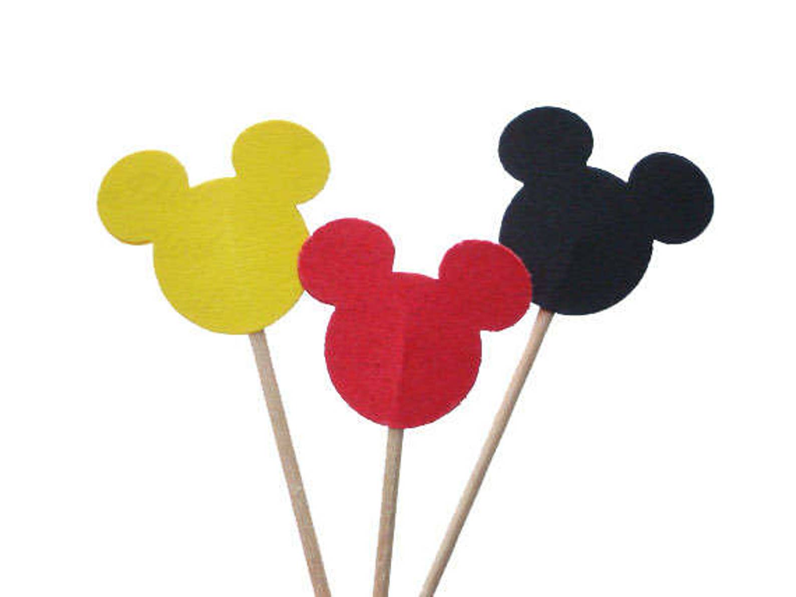Mickey Mouse Cupcake Toppers 24CT Mickey Mouse Party - Etsy