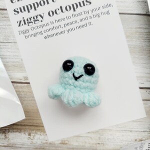 Emotional Support Crochet Octopus Ziggy, Pocket Hug Amigurumi Toy ...