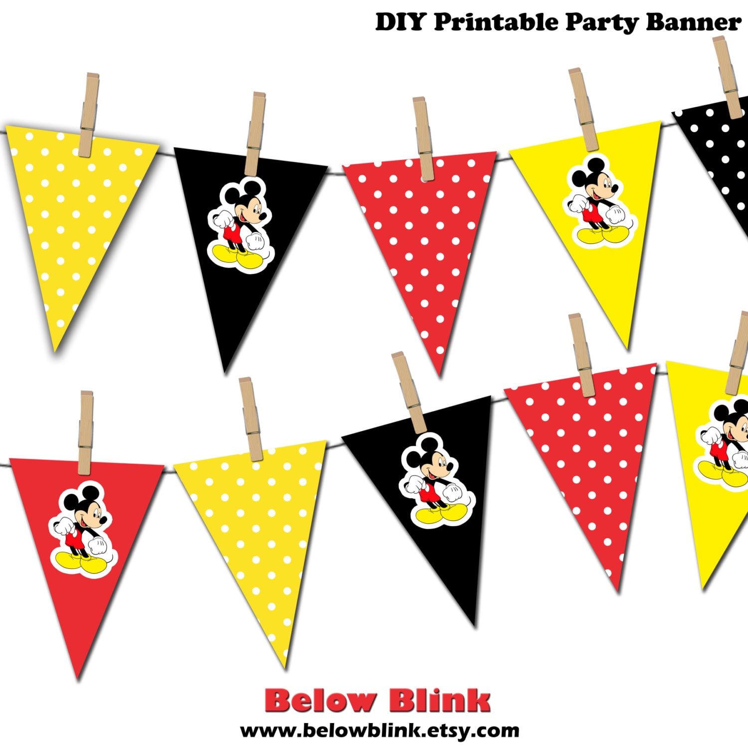 Mickey Mouse Birthday Banner Printable
