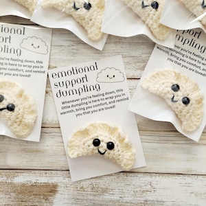 Emotional Support Dumpling Crochet Amigurumi – Pocket Hug Plush With ...