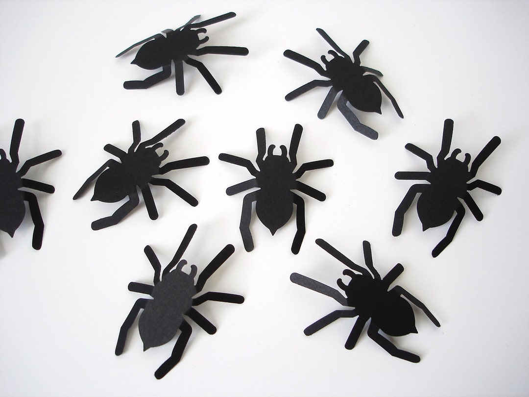 25 Halloween Tarantula Spider Confetti, Halloween Party Decorations ...