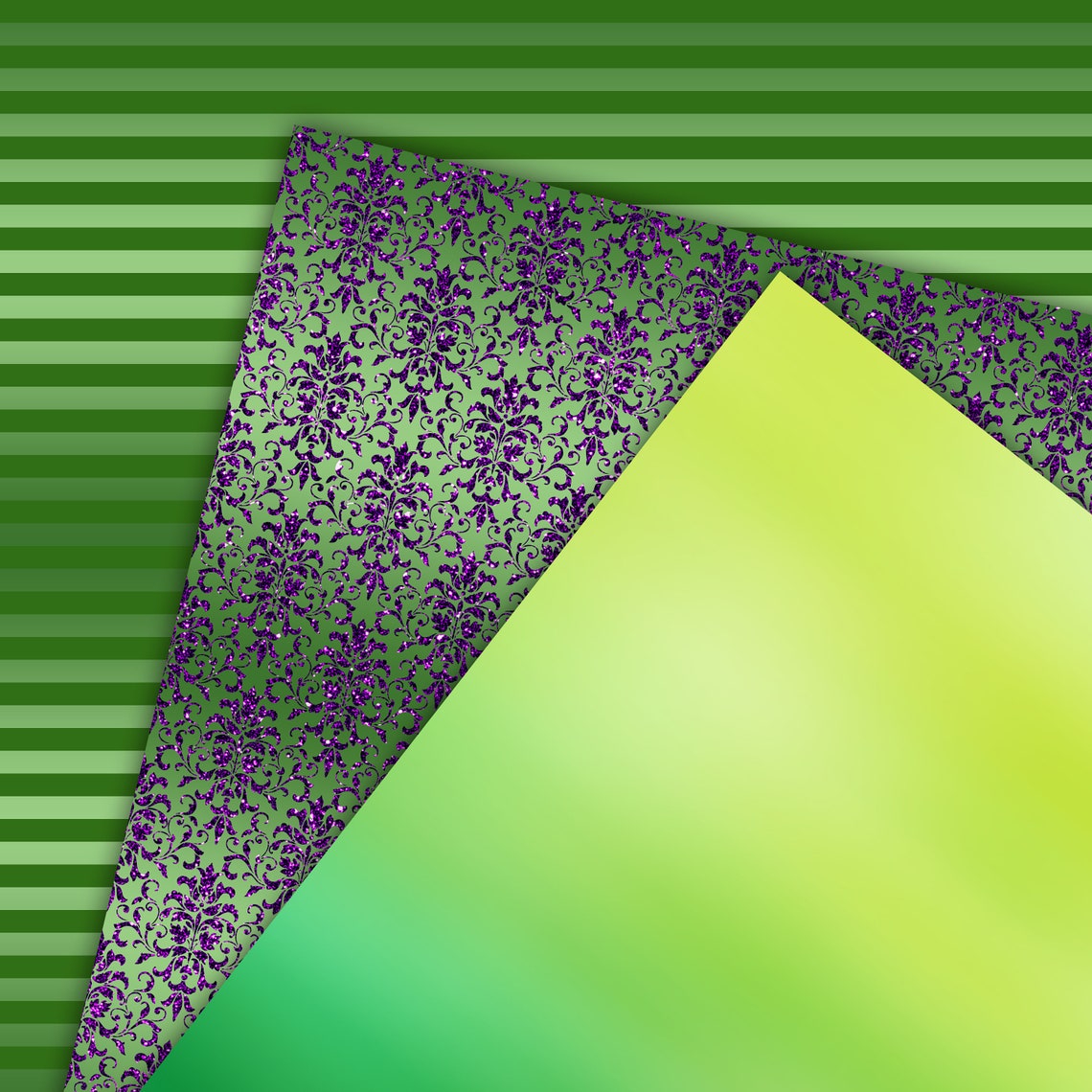 Tinkerbell Digital Paper Metallic Foil Glitter Gold Purple - Etsy