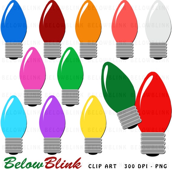 Christmas Light Bulb Clip Art