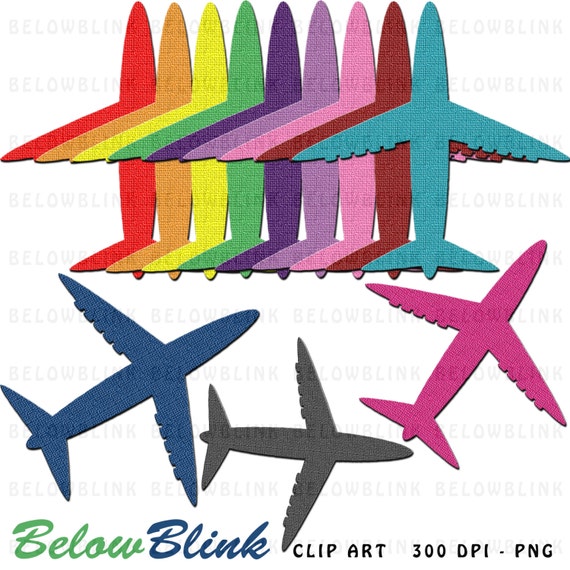 Airplane Clipart, Clip Art, Digital Scrapbooking, Commercial Use ...