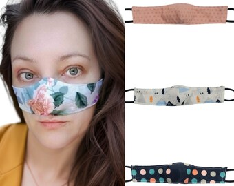 Black Nose Mask Pollen Protection Dust Cotton Washable Reusable ...