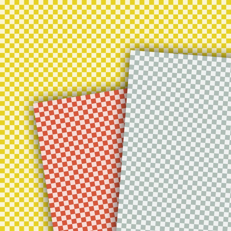 Retro Checkered Pattern Digital Paper Seamless Backgrounds - Etsy