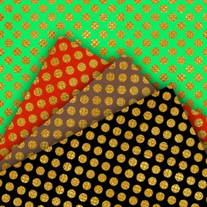 Gold Foil Polka Dots Digital Paper Gold Wedding Backgrounds Photography ...